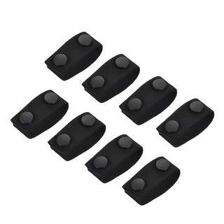 Belt Keeper, 8Pcs Nylon Webbing Loop with Double Snaps for 2-2¼" Belt, Black - 28x2.5cm / 11 ...